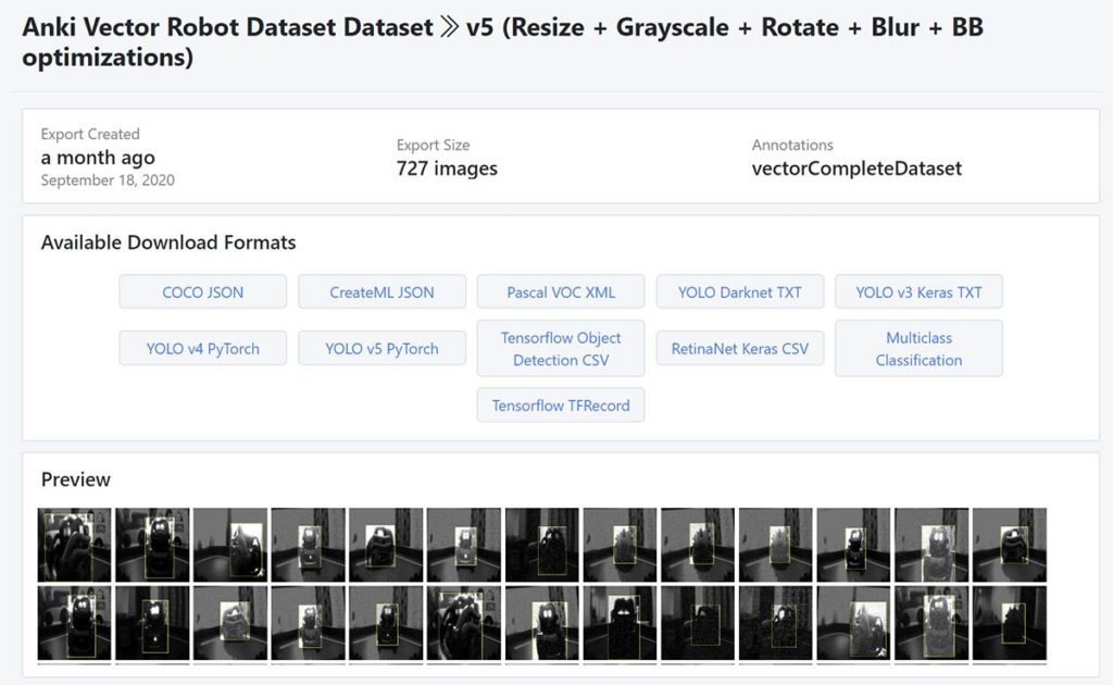 Deep Learning: Anki Vector Robot Dataset • thedroidyouarelookingfor