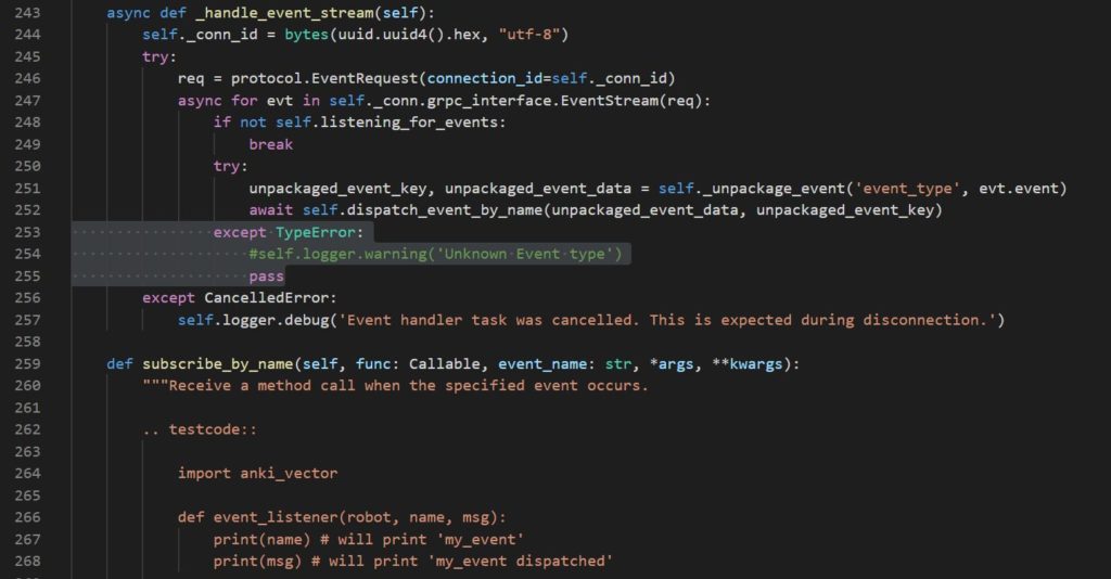 Python: Unknown Event Type • thedroidyouarelookingfor