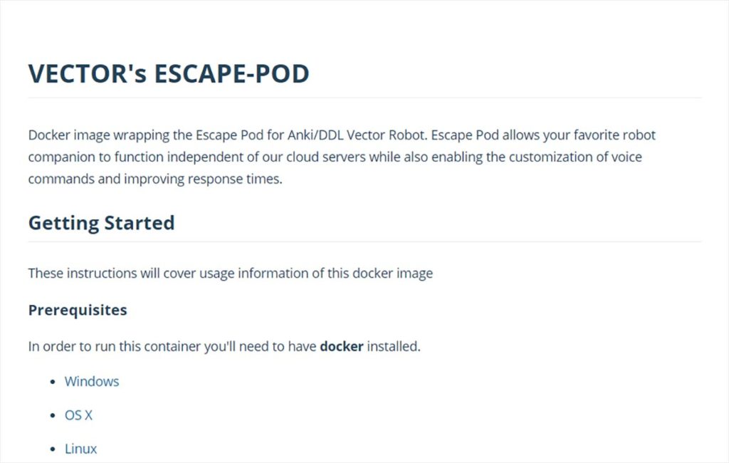 Escape Pod Docker image by cyb3rdog • thedroidyouarelookingfor